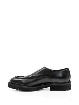 DOUCAL'S Double-buckle Leather Monk Shoes
