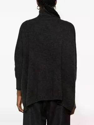 BEYOU High-neck Batwing-sleeve Sweater