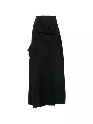 Yohji Yamamoto Ruffled Asymmetric-waist Skirt