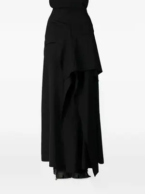 Yohji Yamamoto Ruffled Asymmetric-waist Skirt