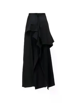 Yohji Yamamoto Ruffled Asymmetric-waist Skirt