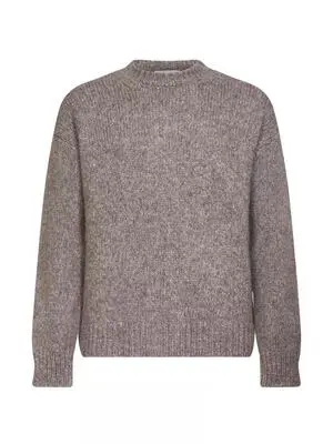 ROBERTO COLLINA Chunky-knit Crew-neck Sweater - Brown