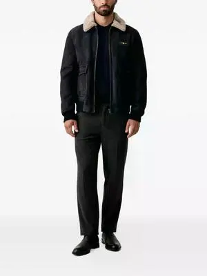 AERONAUTICA MILITARE Shearling-collar Flight Jacket
