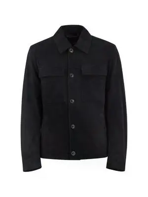 Herno Bottom-down Suede Jacket