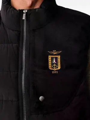 AERONAUTICA MILITARE Quilted Logo-patch Gilet