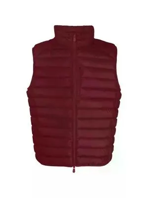 SAVE THE DUCK Quilted High-neck Gilet - Red