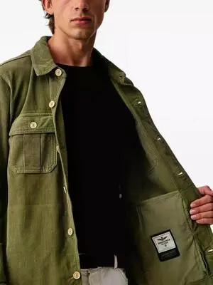 AERONAUTICA MILITARE Corduroy Logo-patch Shirt Jacket