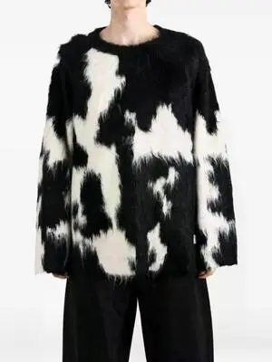 BODE Holstein Cow-print Sweater - Black