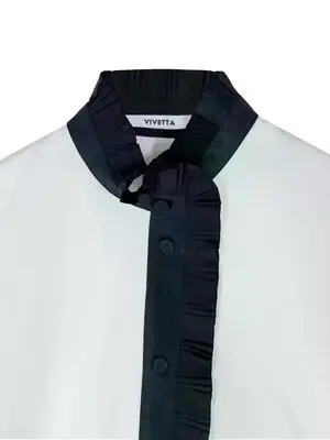 Vivetta Korean Ruffled Mandarin-collar Shirt