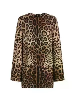 Dolce & Gabbana Leo-print Charmeuse Top