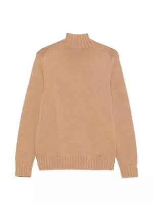 BALLANTYNE Ribbed-knit Mock-neck Sweater - Neutrals