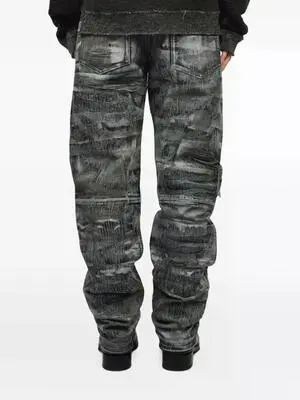 424 Distressed Leather Trousers