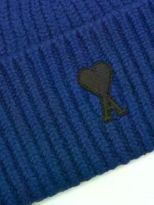 AMI Paris Wool Beanie With De Coeur