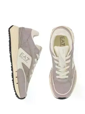 EA7 Panelled Suede Sneakers