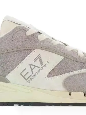 EA7 Panelled Suede Sneakers