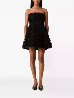 Maje Floral-appliqué Strapless Mini Dress