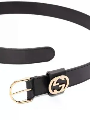 Gucci Round-buckle Leather Belt