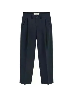 Seventy Pleated Straight-leg Trousers - Blue