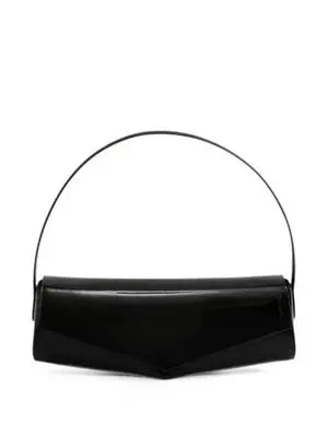 JIL SANDER Kante Flap Shoulder Bag - Black