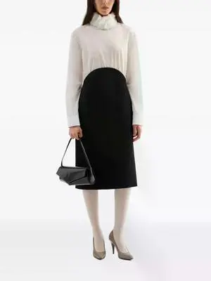 JIL SANDER Kante Flap Shoulder Bag - Black