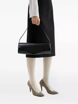 JIL SANDER Kante Flap Shoulder Bag - Black