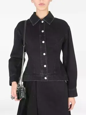 Alexander McQueen Pointed-collar Denim Jacket