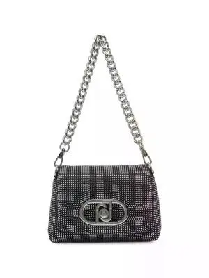 Liu Jo Rhinestone-embellished Leather Shoulder Bag - Black