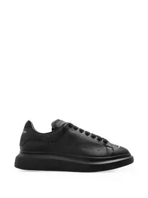 Alexander McQueen Oversized Logo-print Leather Sneakers - Black