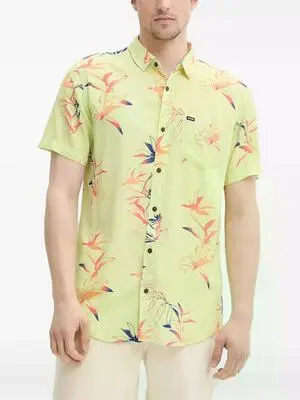 Rip Curl Fun Times Floral-print Short-sleeve Shirt - Yellow