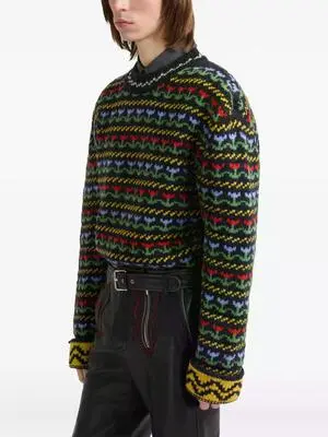 Marni Shetland Wool Sweater With Fairisle Motif