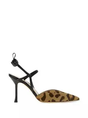 Fendi Very Colibrì Leopard-print Heeled Pumps