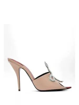 Valentino Garavani Vipère Crystal-embellished Snake-motif Sandals - Pink