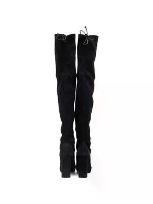 STUART WEITZMAN Highland Suede Knee-high Heeled Boots
