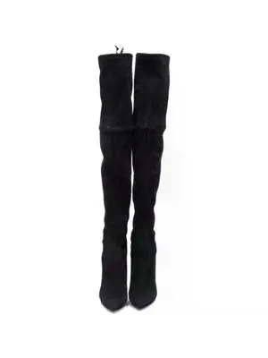 STUART WEITZMAN Highland Suede Knee-high Heeled Boots
