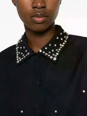 Maje Crystal-embellished Cropped Shirt