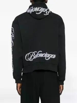 Balenciaga Logo-sleeve Hoodie