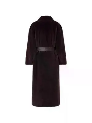 Pinko Long Faux-fur Coat With Belt