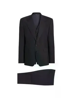 Dolce & Gabbana Single-breasted Sicilia Light Pinstripe Wool Suit - Blue