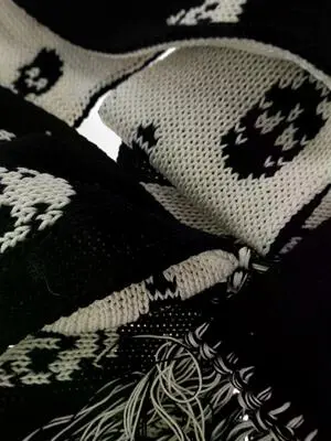 Alexander McQueen Skull-motif Fringed Scarf - Black
