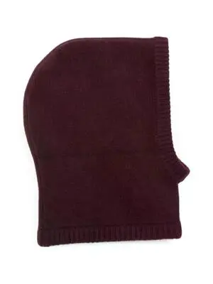 Soft Goat Ribbed-trim Knitted Balaclava
