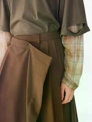 STUDIO TOMBOY Unbalanced Wrap-style Midi Skirt