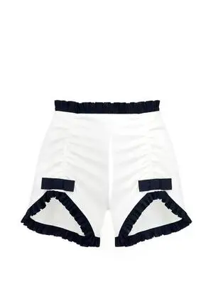 Vivetta Ruffled Bow-detail Shorts - White