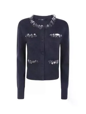 Seventy Sequin-embellished Cardigan - Black