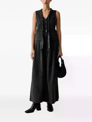 ELEH Elasticated-waist High-waisted Skirt
