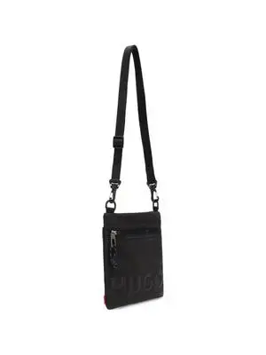 Hugo Logo-print Messenger Bag - Black