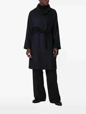 Tagliatore Salomon Belted Coat - Black