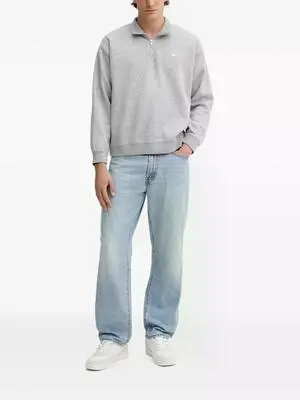 LEVI'S Quarter-zip Logo-patch Sweatshirt