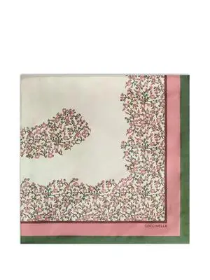 COCCINELLE C-me Floral-print Square Scarf - Neutrals