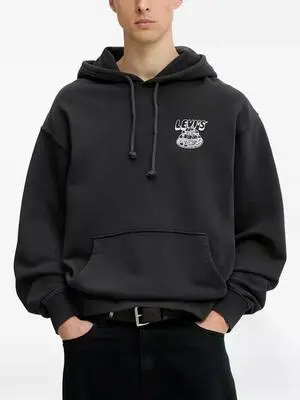 LEVI'S Graphic-print Drawstring Hoodie - Grey