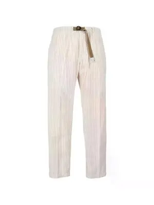 White Sand Belted Pants For Men